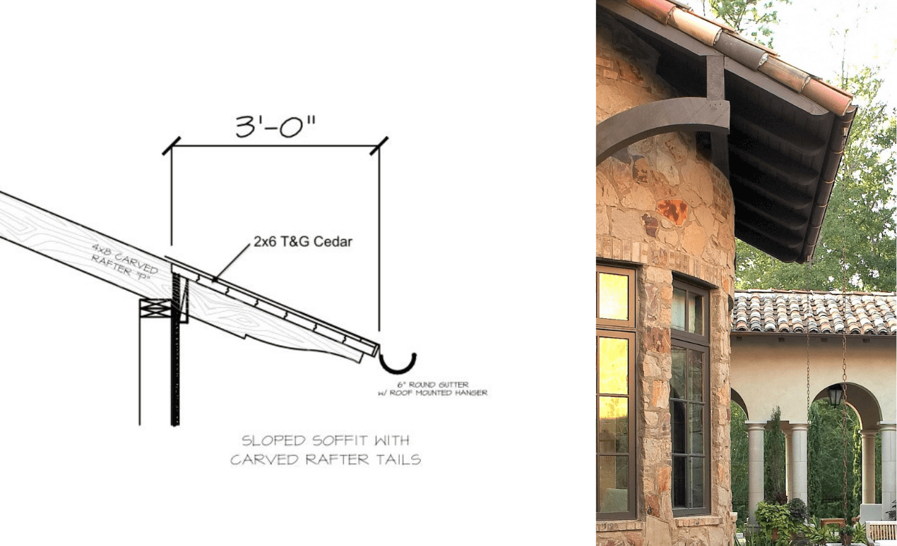 Exposed Rafter Tails vs. Flat Soffit with Corbels