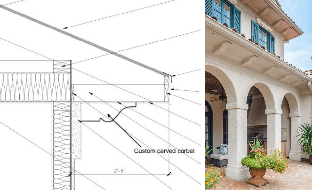 Exposed Rafter Tails vs. Flat Soffit with Corbels
