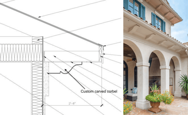 Exposed Rafter Tails vs. Flat Soffit with Corbels